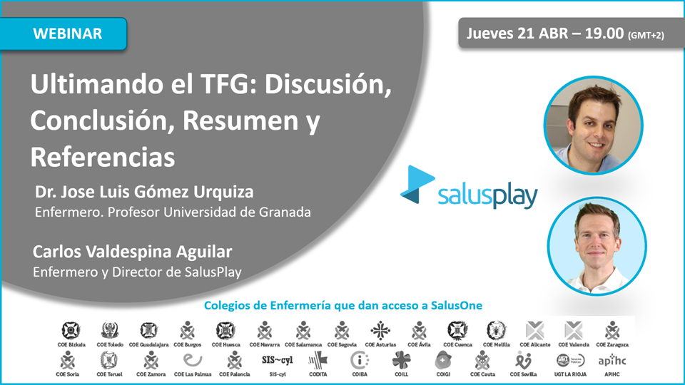Discusión, conclusión, resumen y referencias: ultimando el TFG/TFM - Webinar - COLEGIO DE ...